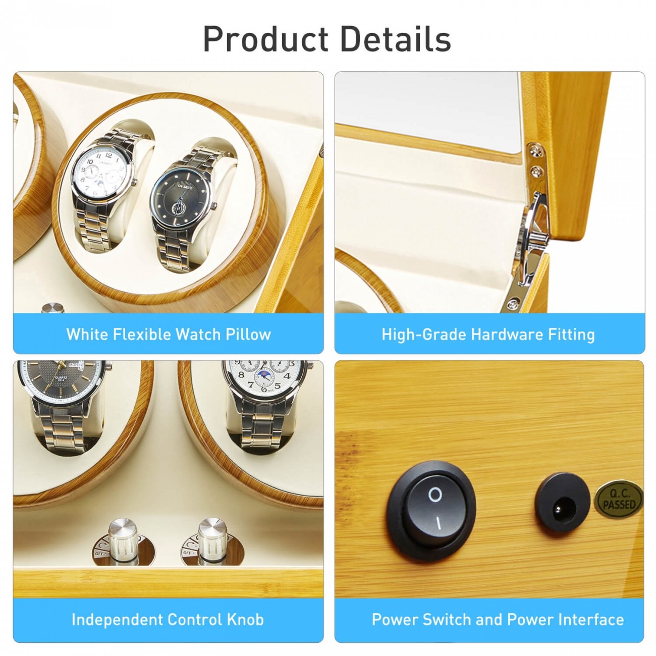 Bamboo Watch Winders - Bamboo | JQUEEN