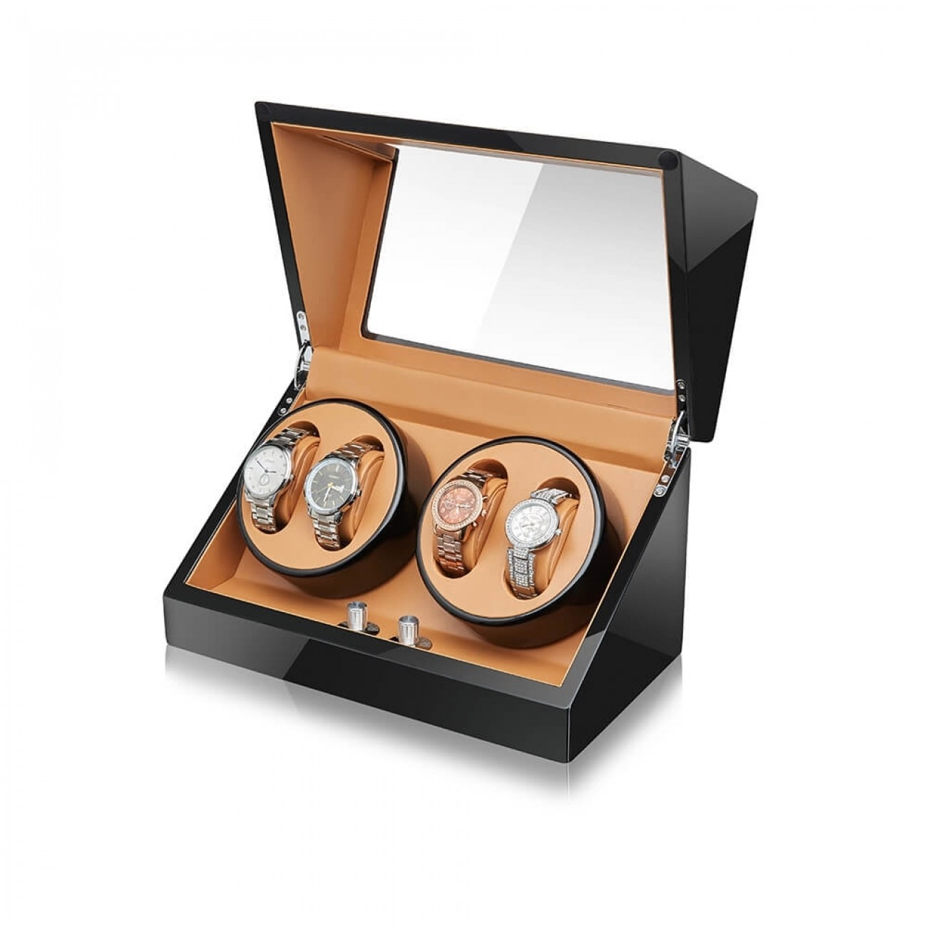 Quad Watch Winder With Adjustable Watch Pillow | JQUEEN
