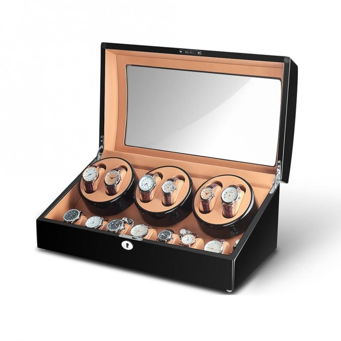 Six Automatic Boxy Winder with Quiet Mabuchi Motors | JQUEEN