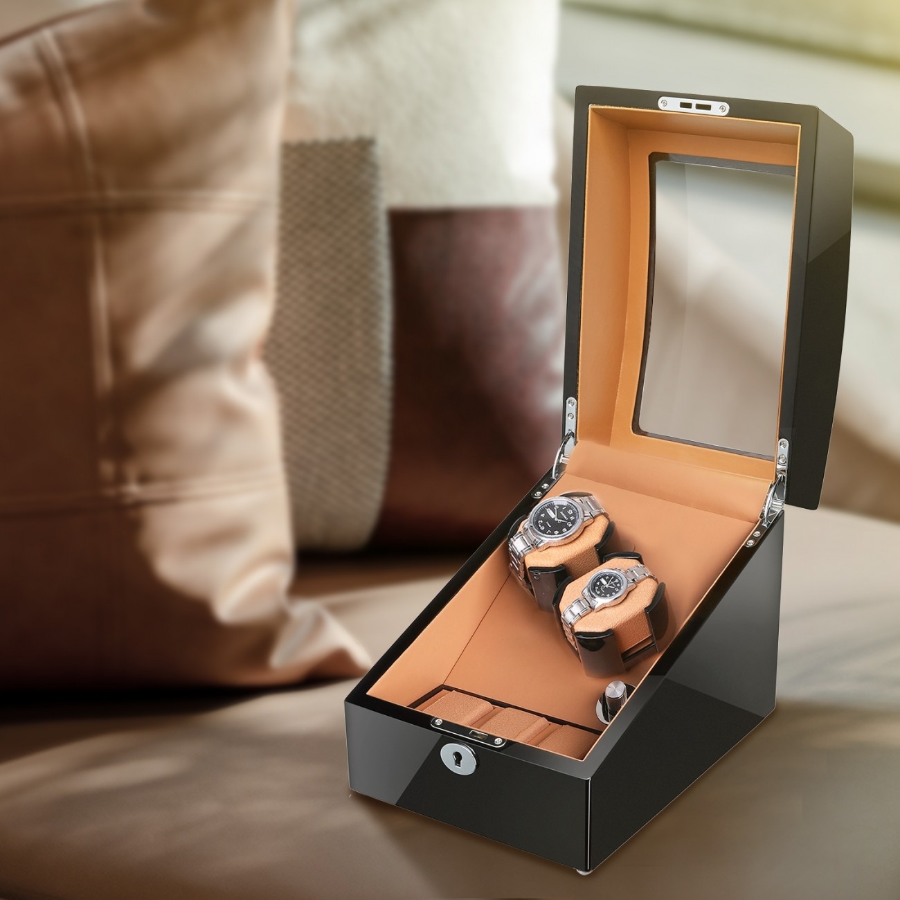 Sepano Automatic Watch Winder for 2 Watches, Double Watch Winder, Watch ...