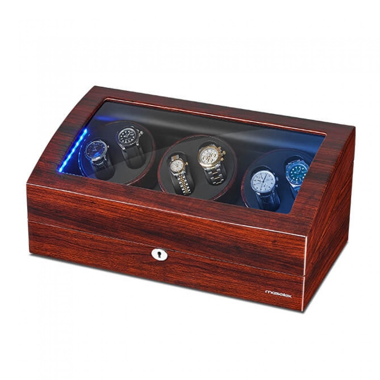 Watch Winder - Built-in Blue LED Illuminated | JQUEEN